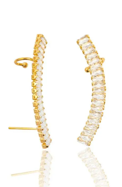 MACRAE & CO. Izzy Crystal Crawler Earrings - Gold
