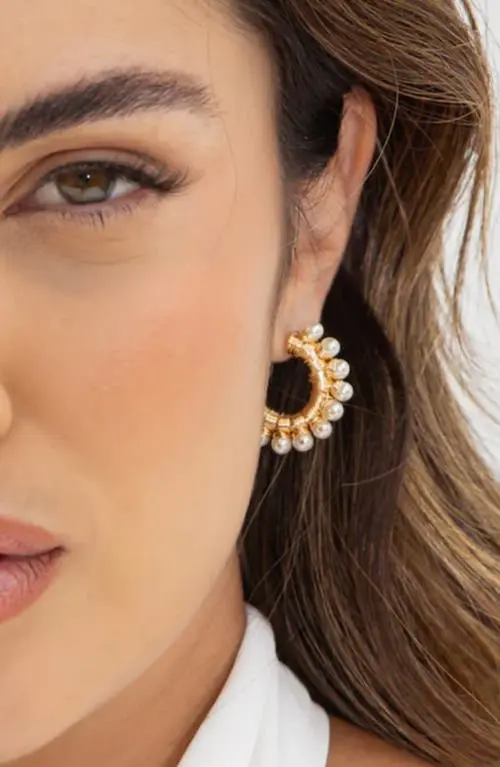 MACRAE & CO. X Sharina Wrapped Pearl Hoop Earrings