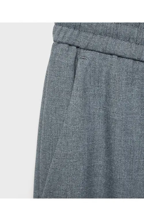 Mango High Waist Wide Leg Pants - Grey