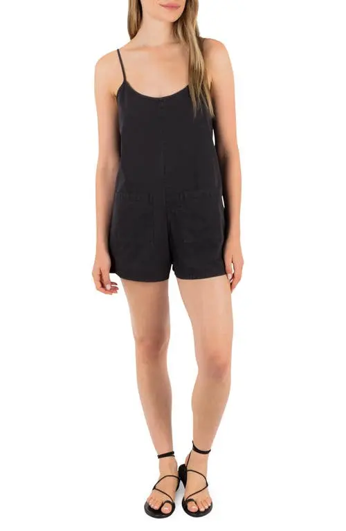 Hurley Wavy Days Romper - Off Black