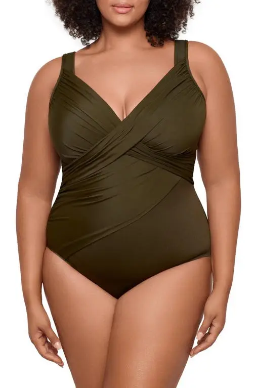 MIRACLESUIT® Solid Revele One-piece Swimsuit - Nori