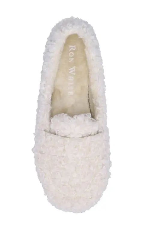 Ron White Teddy Wool Slippers - Ivory