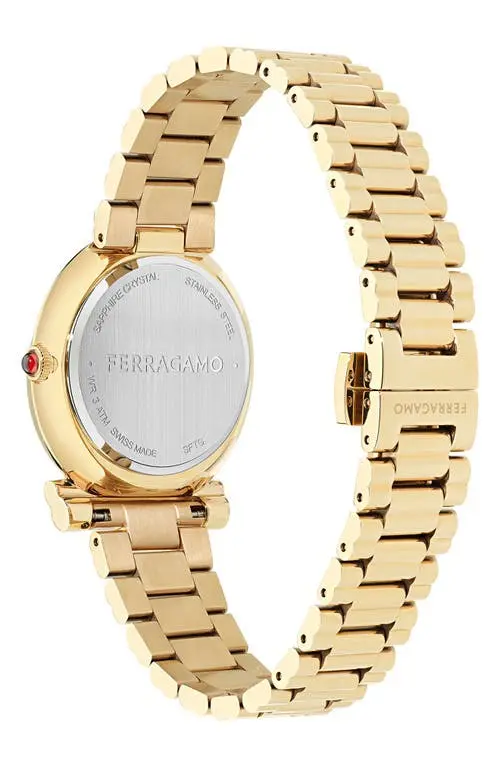FERRAGAMO Gancini Twisted Diamond Bracelet Watch
