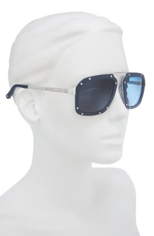 Cartier 55mm Polarized Navigator Sunglasses