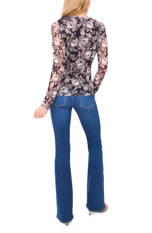 Ted Baker London Addie Floral Mesh Top