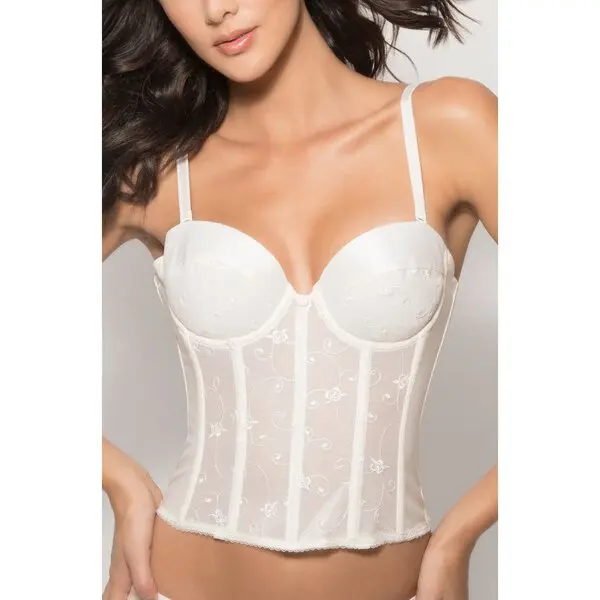 DOMINIQUE INTIMATES Alana Low Back Convertible Strapless Longline Bra - Bone