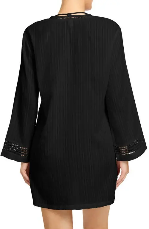 Robin Piccone Marina Lace-up Cover-up Tunic