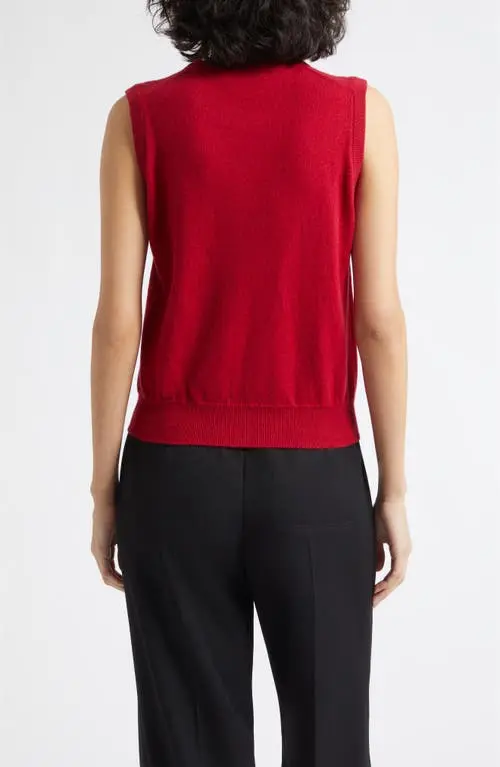 Johnstons Of Elgin Iris Cashmere Sweater Vest - Claret