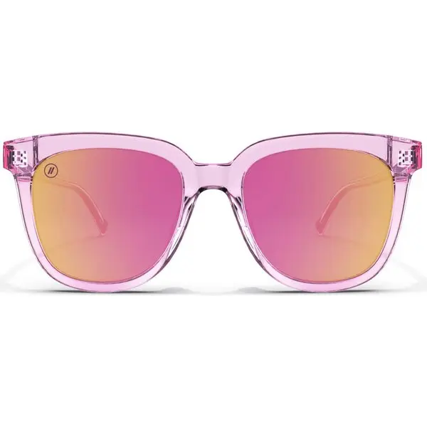 BLENDERS EYEWEAR 53mm Grove Polarized Square Sunglasses - Neon Queen
