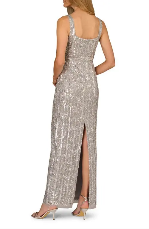 Aidan Mattox Sequin Sleeveless Gown