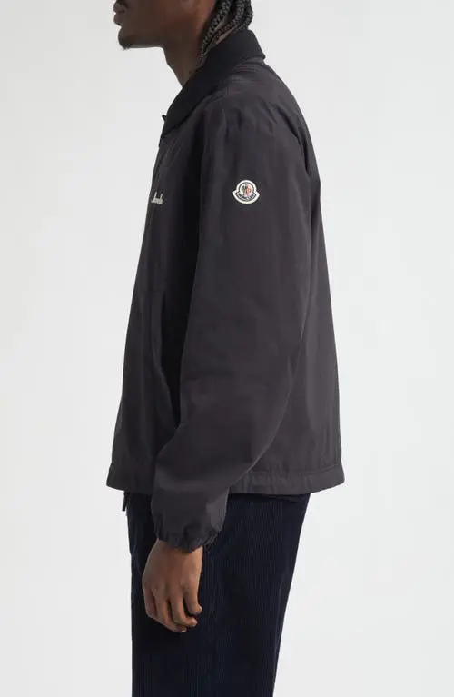 Moncler Arinell Logo Embroidered Shirt Jacket - Black