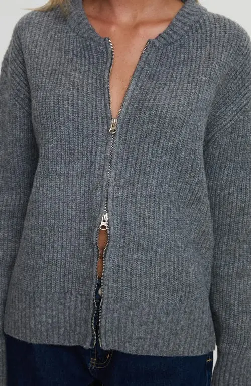 Princess Polly Lexene Zip Cardigan - Grey