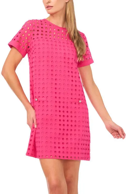 CECE DUPRAZ Circle Eyelet Shift Dress