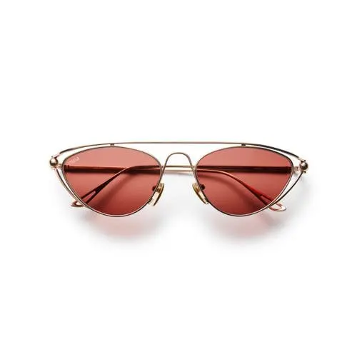 VADA Julia Cat-eye Sunglasses - Rose Gold Titanium