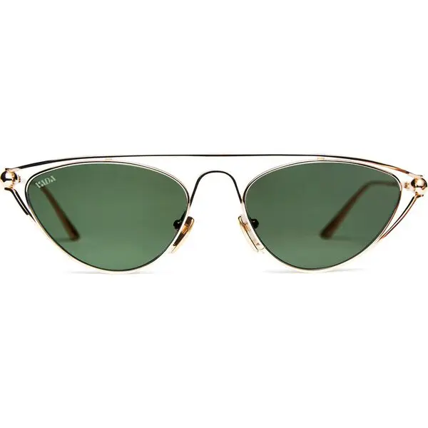 VADA Julia Cat-eye Sunglasses - Yellow Gold Titanium