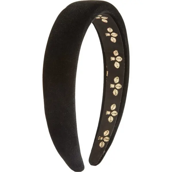 L. Erickson Adaline Padded Velvet Headband - Black