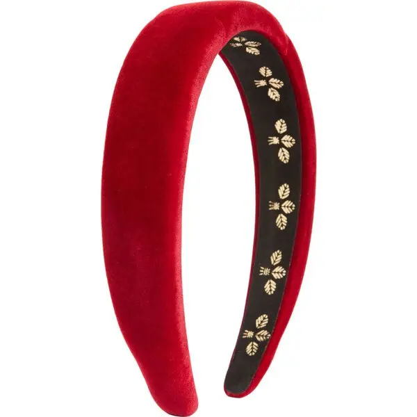 L. Erickson Adaline Padded Velvet Headband - Red