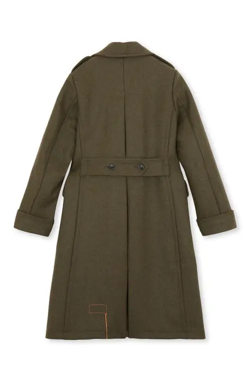 FORTELA Balbo Double-breasted Wool Coat - Green