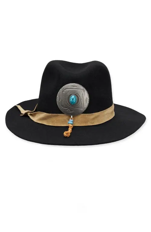 FORTELA Clarita Merino Wool Cowboy Hat - Black