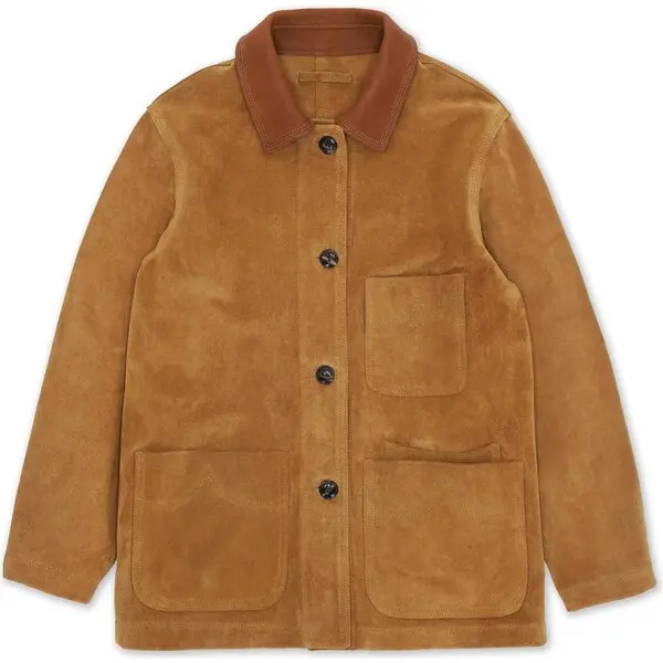 FORTELA Montana Work Suede Leather Jacket - Camel