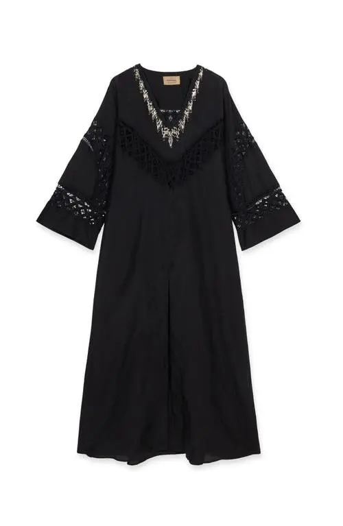 FORTELA Alice Cotton-silk Embroidered Dress
