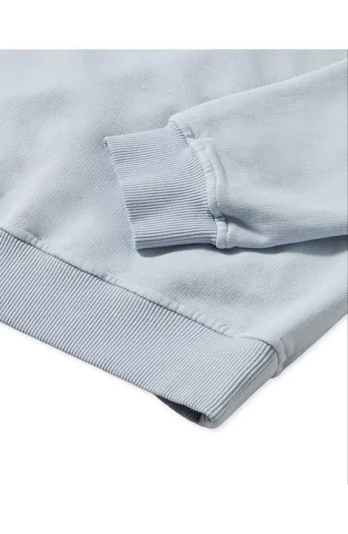 FORTELA Yale Brushed Jersey Quarter-zip Collared Sweatshirt - Sky