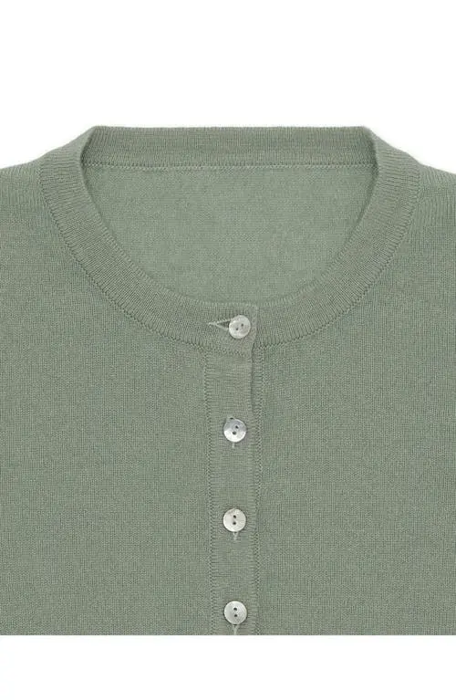 FORTELA Cashmere Serafino Jersey Shirt - Green