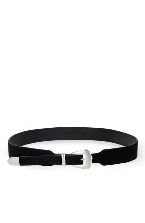 FORTELA Phoenix Suede Leather Belt - Black