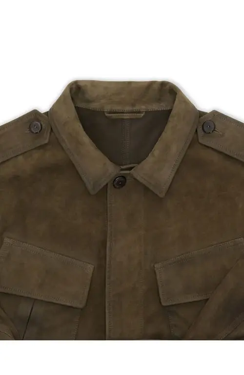 FORTELA Julian Jungle Suede Jacket - Green