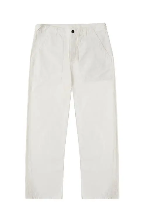 FORTELA Jerryt Gabardine Fatigue Trousers - Ecru