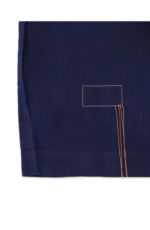 FORTELA Solomon Cotton Cerato Overshirt - Blue