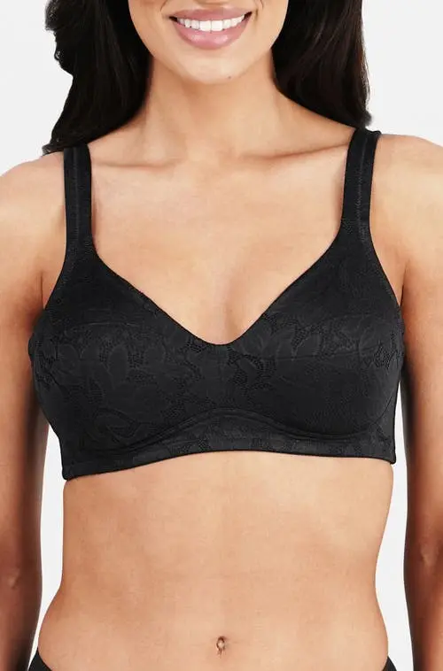 DOMINIQUE INTIMATES Jolie Jacquard Wire Free Minimizer Bra - Black
