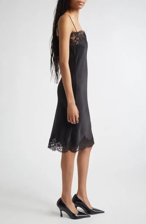 Stella McCartney Lace Trim Satin Slipdress