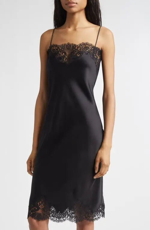 Stella McCartney Lace Trim Satin Slipdress
