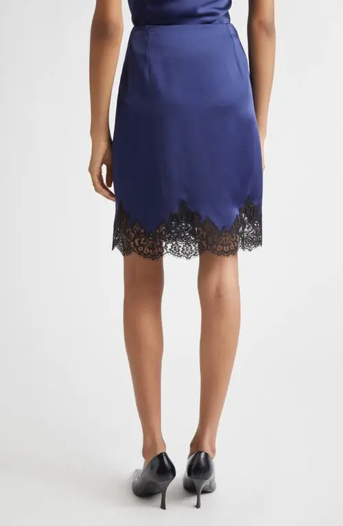 Stella McCartney Iconic Lace Trim Satin Wrap Skirt