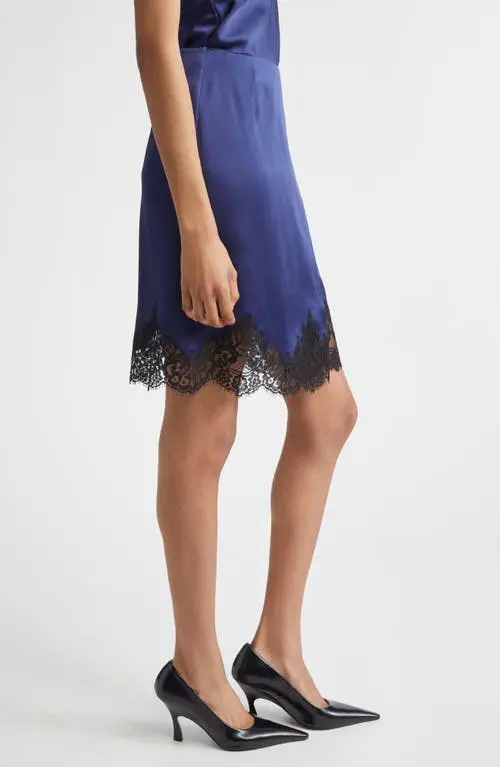 Stella McCartney Iconic Lace Trim Satin Wrap Skirt