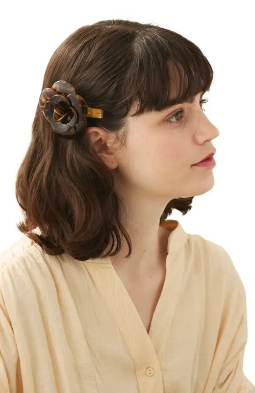 Alexandre De Paris Acetate Camelia Flower Barrette