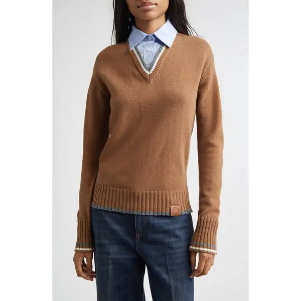 Stella McCartney Hybrid Knit Sweater - Caramel