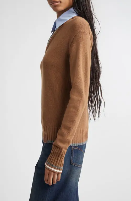 Stella McCartney Hybrid Knit Sweater - Caramel