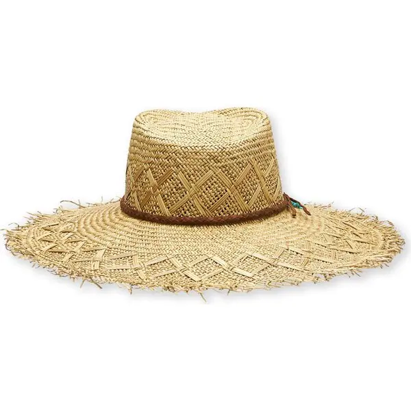 FORTELA Caribe Straw Wide Brim Hat - Natural
