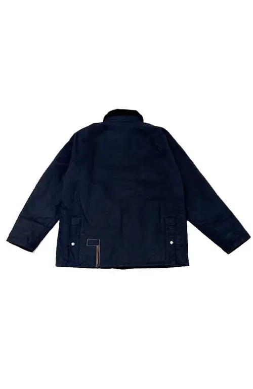 FORTELA Bristol Waxed Canvas Jacket - Navy Blue
