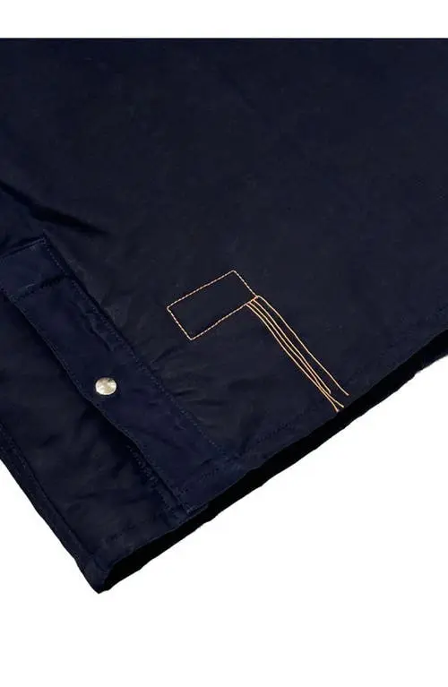 FORTELA Bristol Waxed Canvas Jacket - Navy Blue