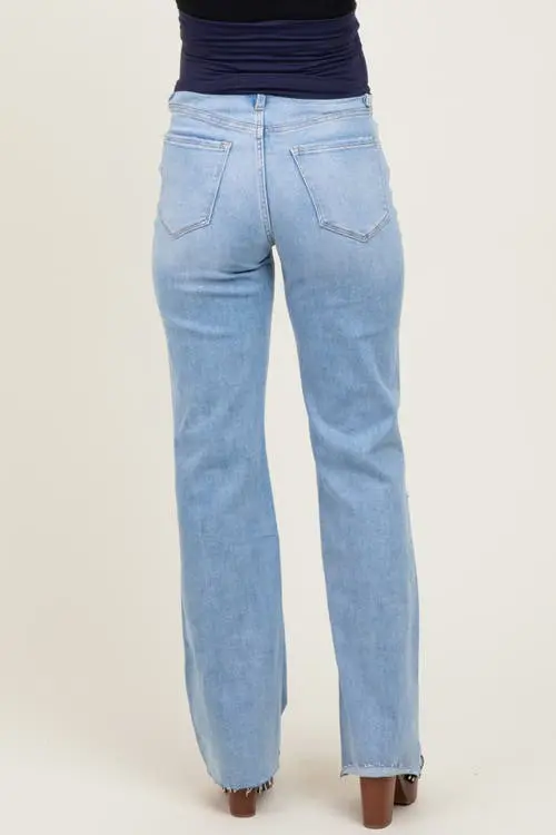 PINKBLUSH 90's Vintage Super High Rise Flare Maternity Jeans