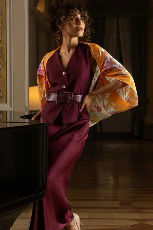 ELIZABETTA Paulinasilk Foulard For - Orange