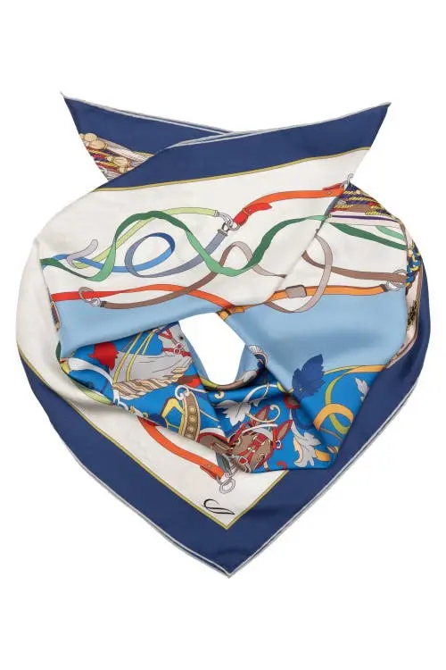 ELIZABETTA Sella Nobilesilk Foulard For - Blue