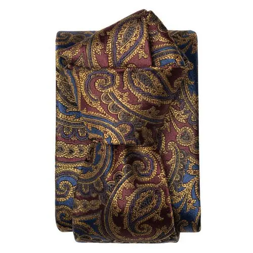 ELIZABETTA San Carlo Silk Jacquard Neck Tie - Sapphire And Ruby