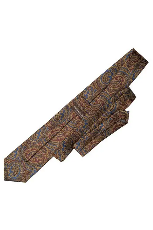 ELIZABETTA San Carlo Silk Jacquard Neck Tie - Sapphire And Ruby
