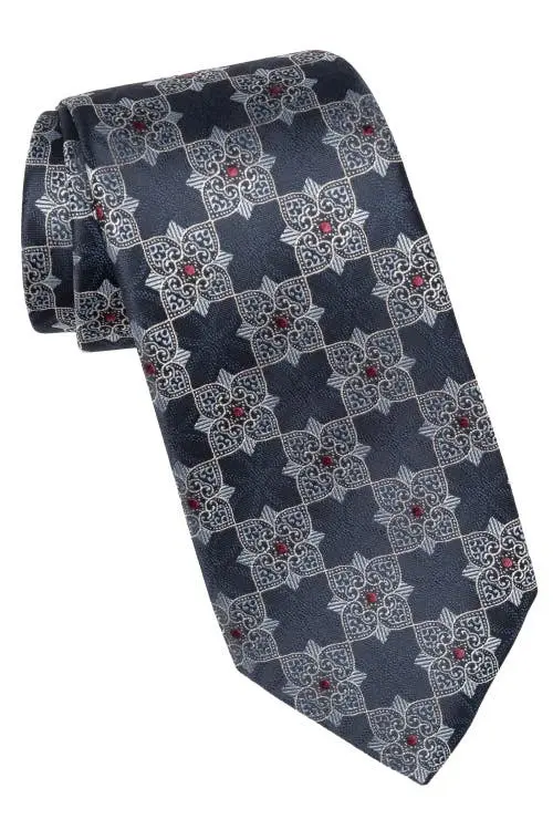 ELIZABETTA Amalfi Silk Jacquard Neck Tie - Blue