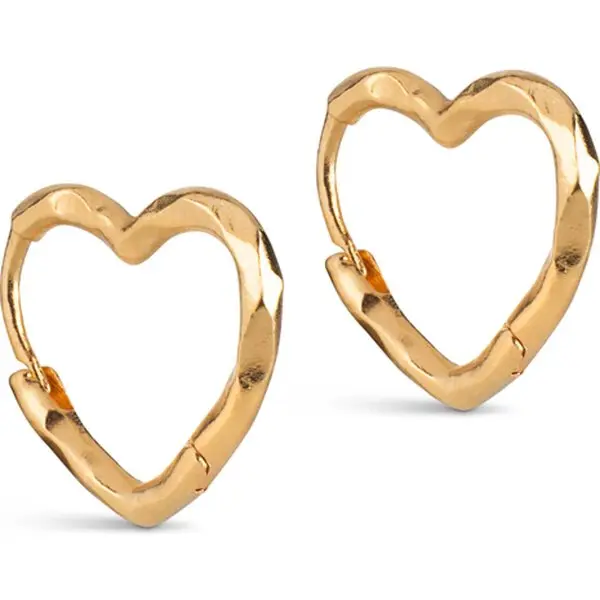 ENAMEL COPENHAGEN Organic Heart Small Hoop Earrings - Gold