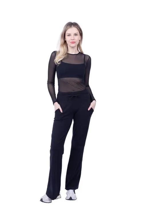 LEZAT Taylor Organic Cotton Wide Leg Pocketed Pant